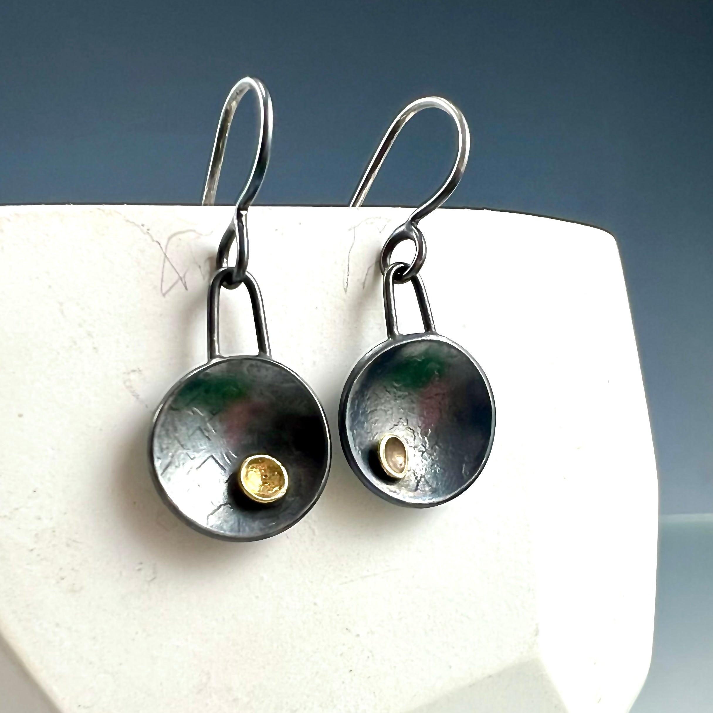 Lichen Cup Dangle Earrings – Danielle Miller Jewelry